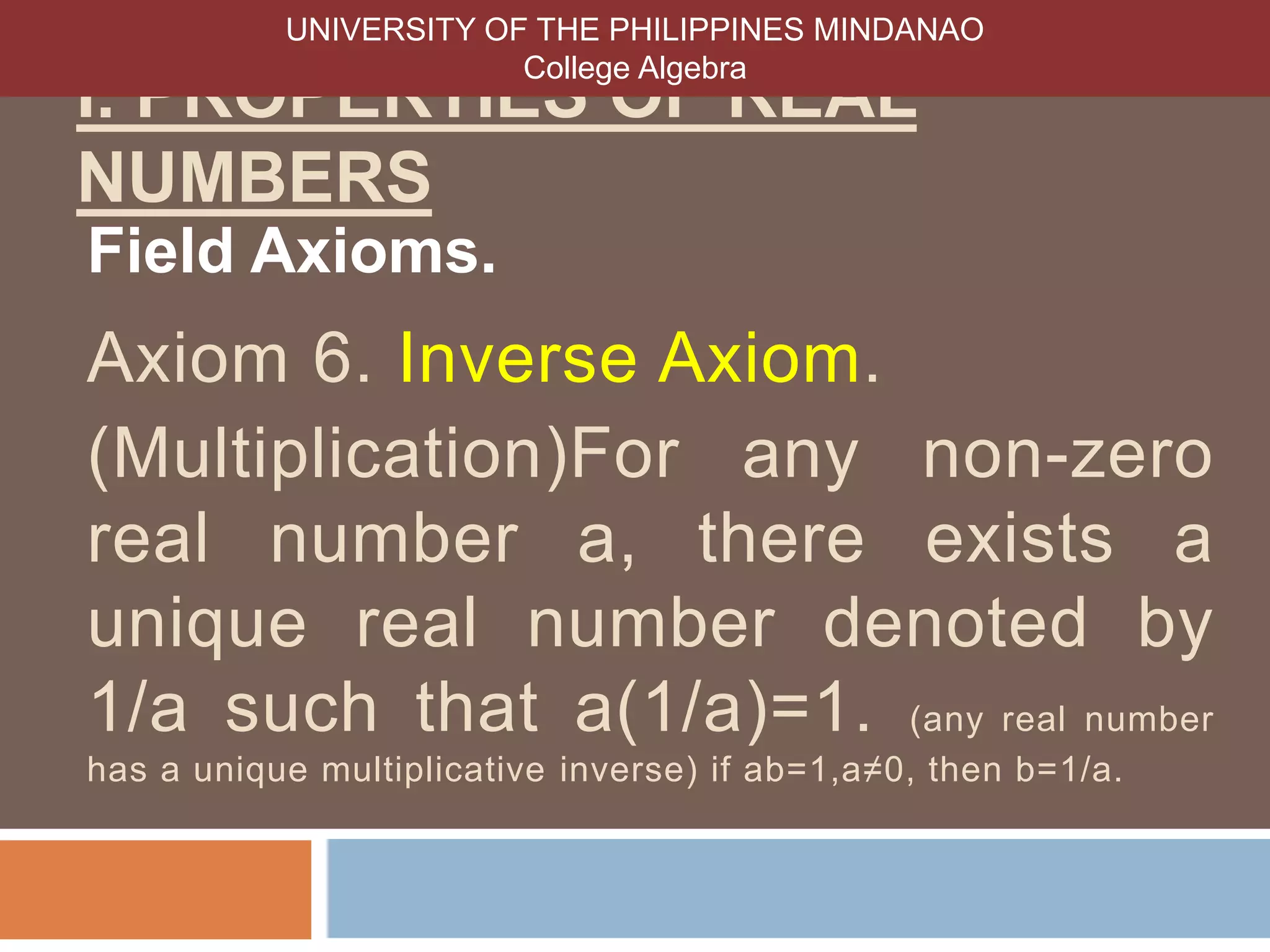 07 properties of real numbers | PPTX