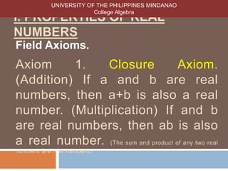 07 properties of real numbers | PPTX