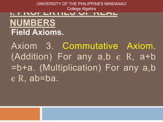 07 properties of real numbers | PPTX