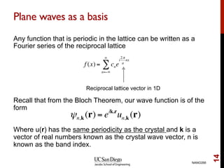 NANO266 - Lecture 7 - QM Modeling of Periodic Structures | PDF