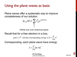 NANO266 - Lecture 7 - QM Modeling of Periodic Structures | PDF