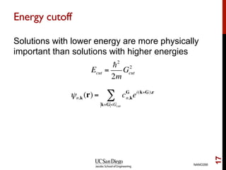 NANO266 - Lecture 7 - QM Modeling of Periodic Structures | PDF