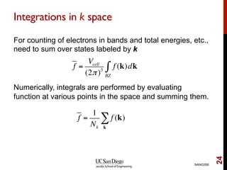 NANO266 - Lecture 7 - QM Modeling of Periodic Structures | PDF