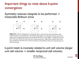 NANO266 - Lecture 7 - QM Modeling of Periodic Structures | PDF