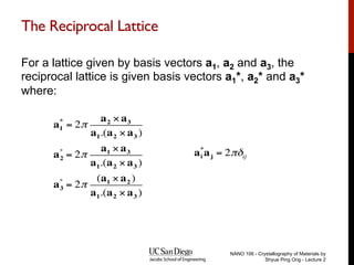 NANO266 - Lecture 7 - QM Modeling of Periodic Structures | PDF
