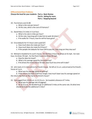 07 rate and-unit_rate_word_problems (1) | PDF