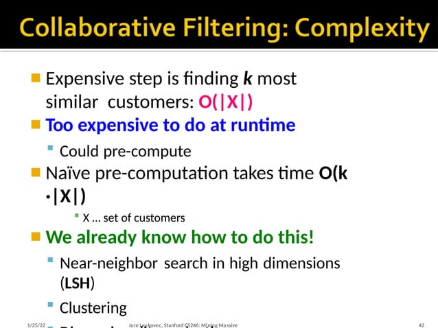 Mining massive datasets using recommender system | PPT