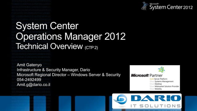 System Center Operations Manager 2012 Overview | PPTX | Operating Systems | Computer Software ...