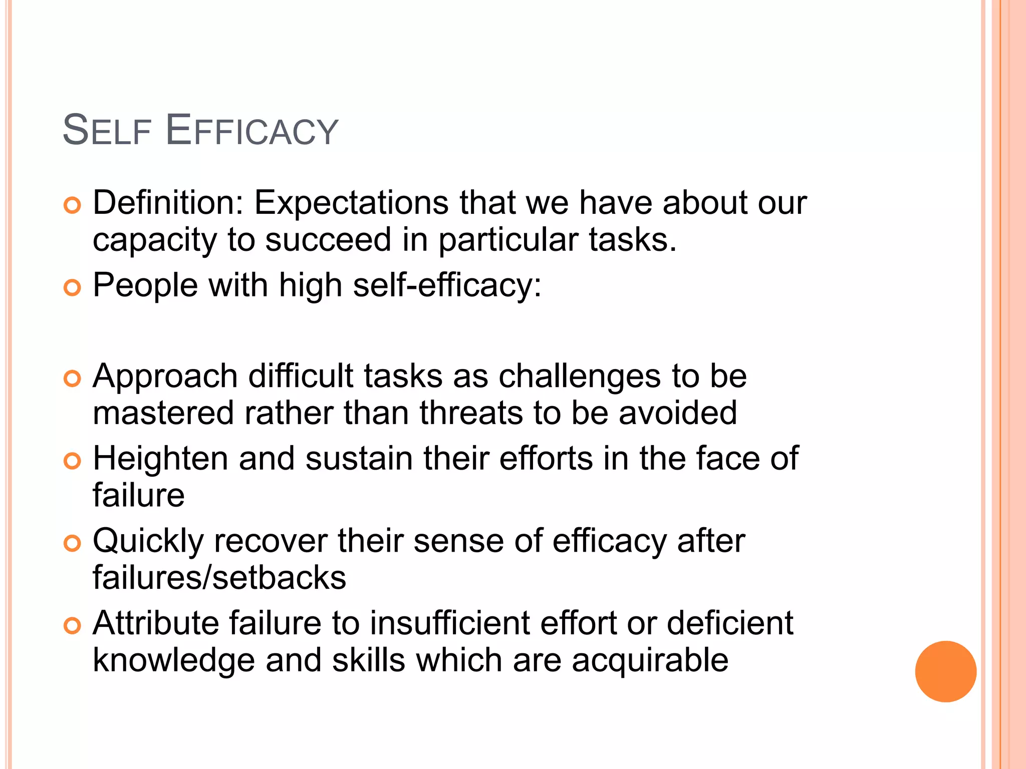 07 self and self efficacy | PPTX