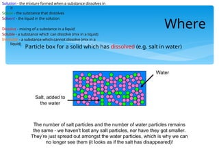 solution IGCSE chemistry- formation of solution | PPT | Chemistry | Science