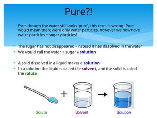 solution IGCSE chemistry- formation of solution | PPT | Chemistry | Science
