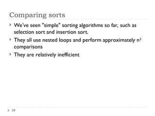 07-sorting.ppt for insertion sort and bubble sorting technquies | PPT