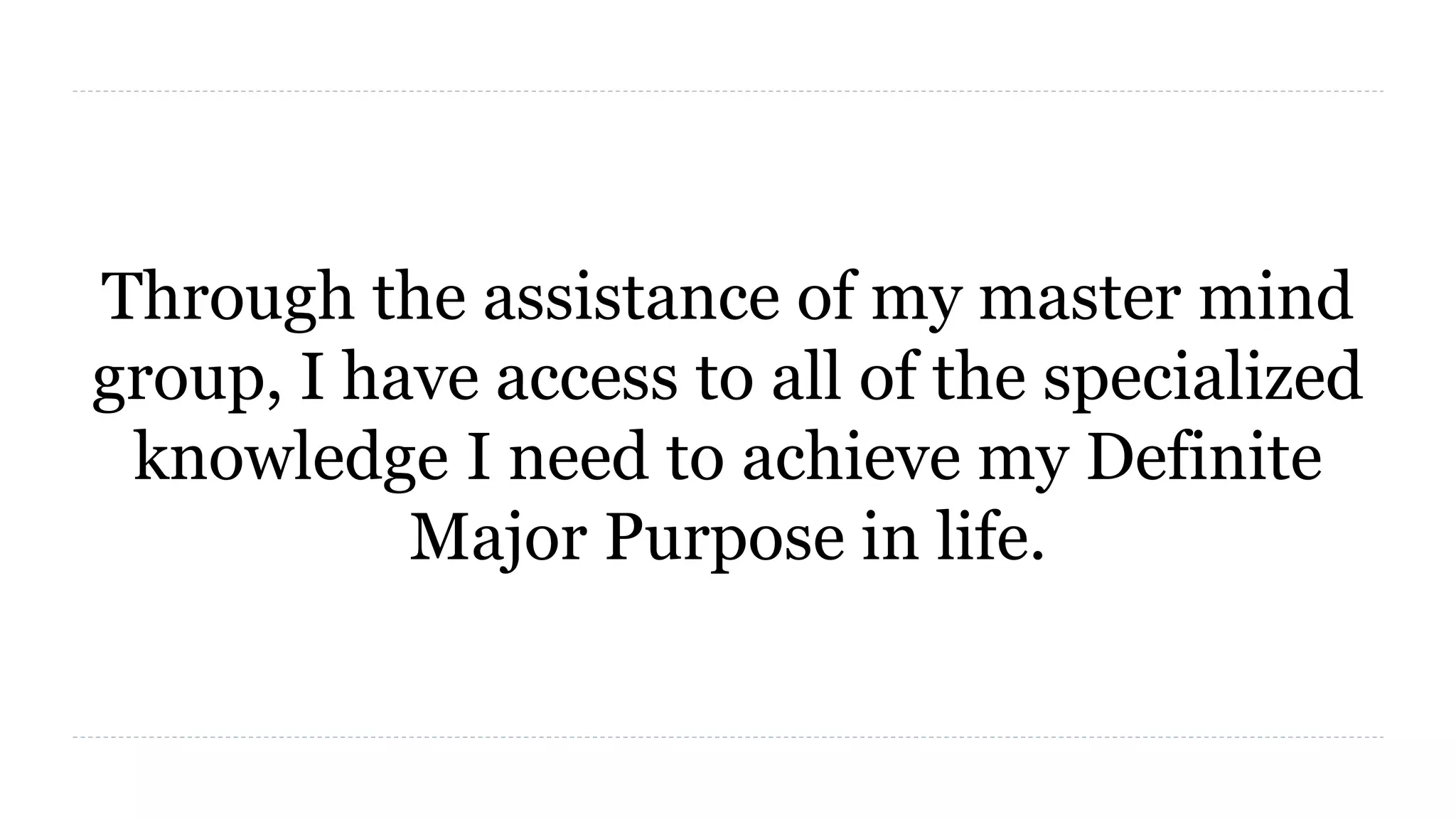 Think and Grow Rich Power Affirmations - Chapter 05 Specialized ...