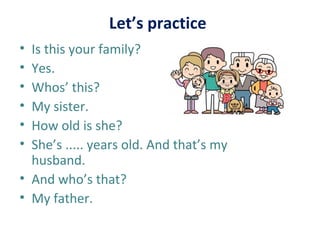 07 talking about the family | PPT