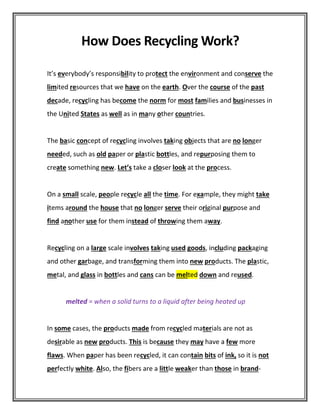 07 the process of recycling | PDF