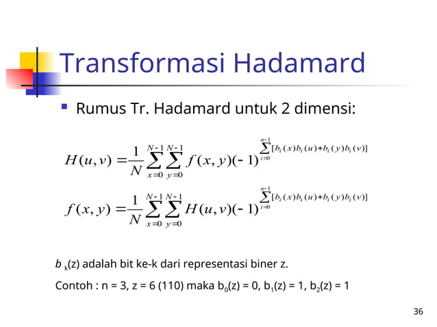 07 - Transformasi Citra - Digital Image Processing | PPT