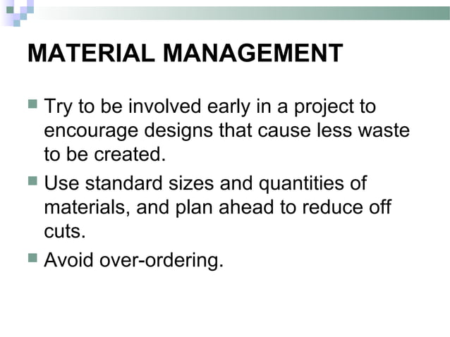 070 Material Management and Construction Productivity | PPT
