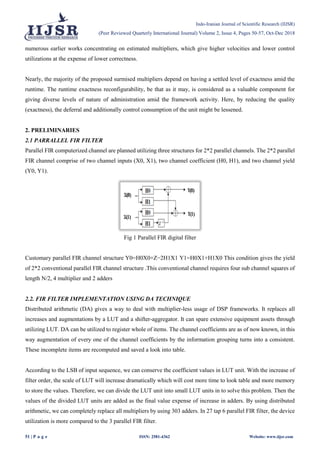 Design of 4:2 Compressor for Parallel Distributed Arithmetic FIR Filter | PDF