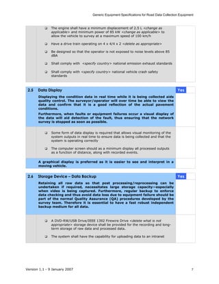 World Bank Generic Data Collection Equipment Spec - 07 01 09 Road Data ...