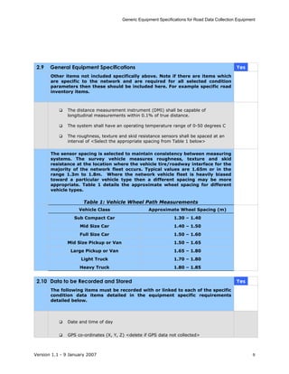 World Bank Generic Data Collection Equipment Spec - 07 01 09 Road Data ...