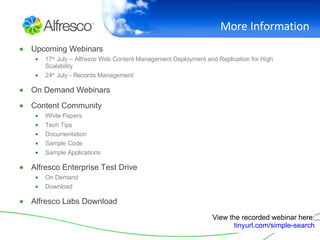Really Simple Search - Alfresco | PPT