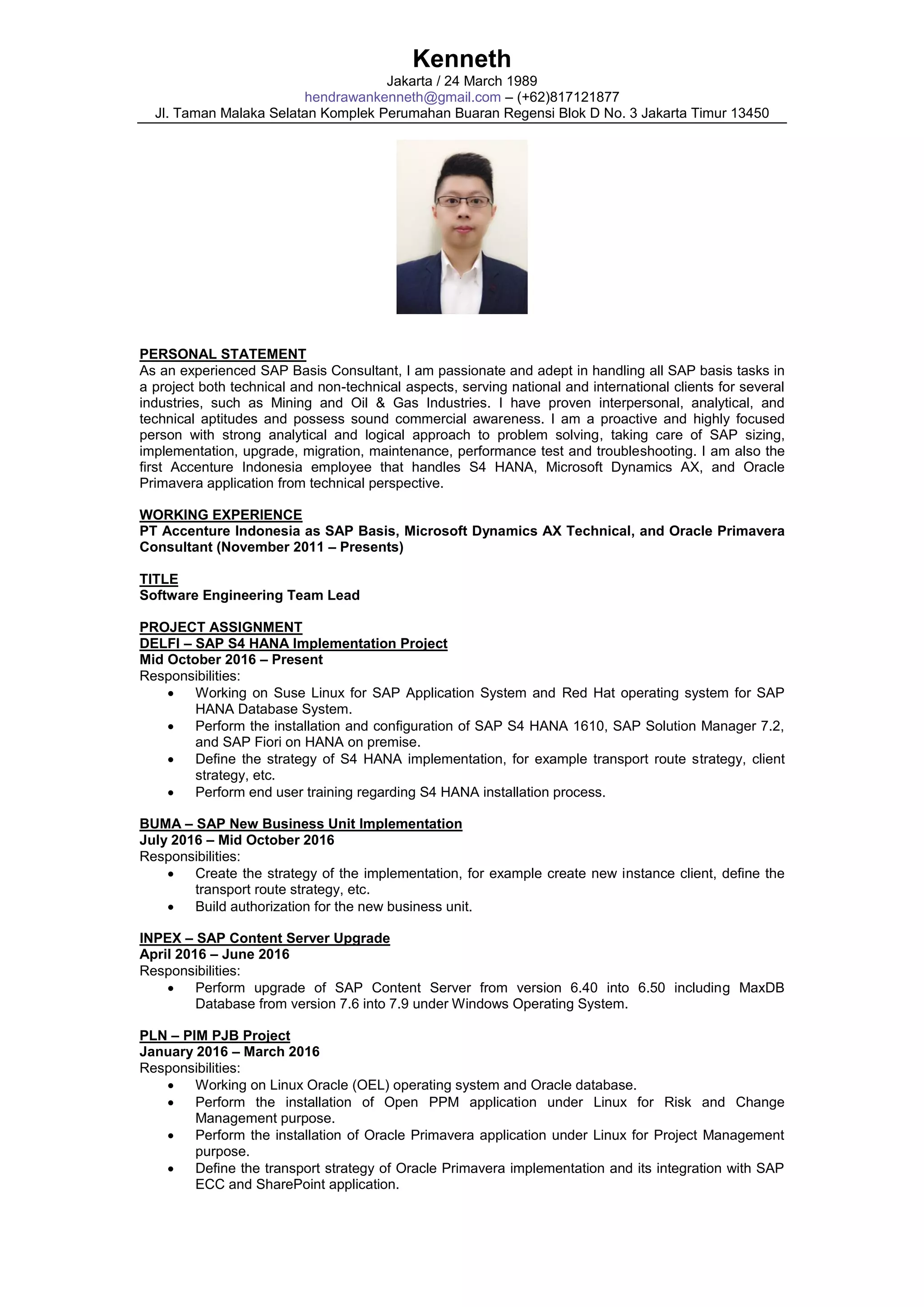 Curriculum Vitae - Kenneth | PDF