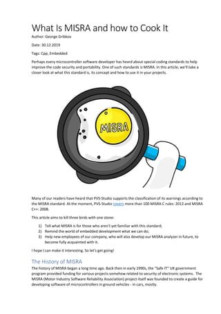 What Is MISRA and how to Cook It | PDF | Programming Languages | Computing
