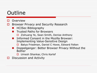 Web Browser Privacy and Security | PPT