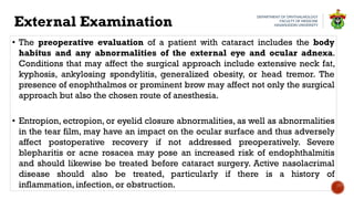 Measurement visual function - external examination - slitlamp ...