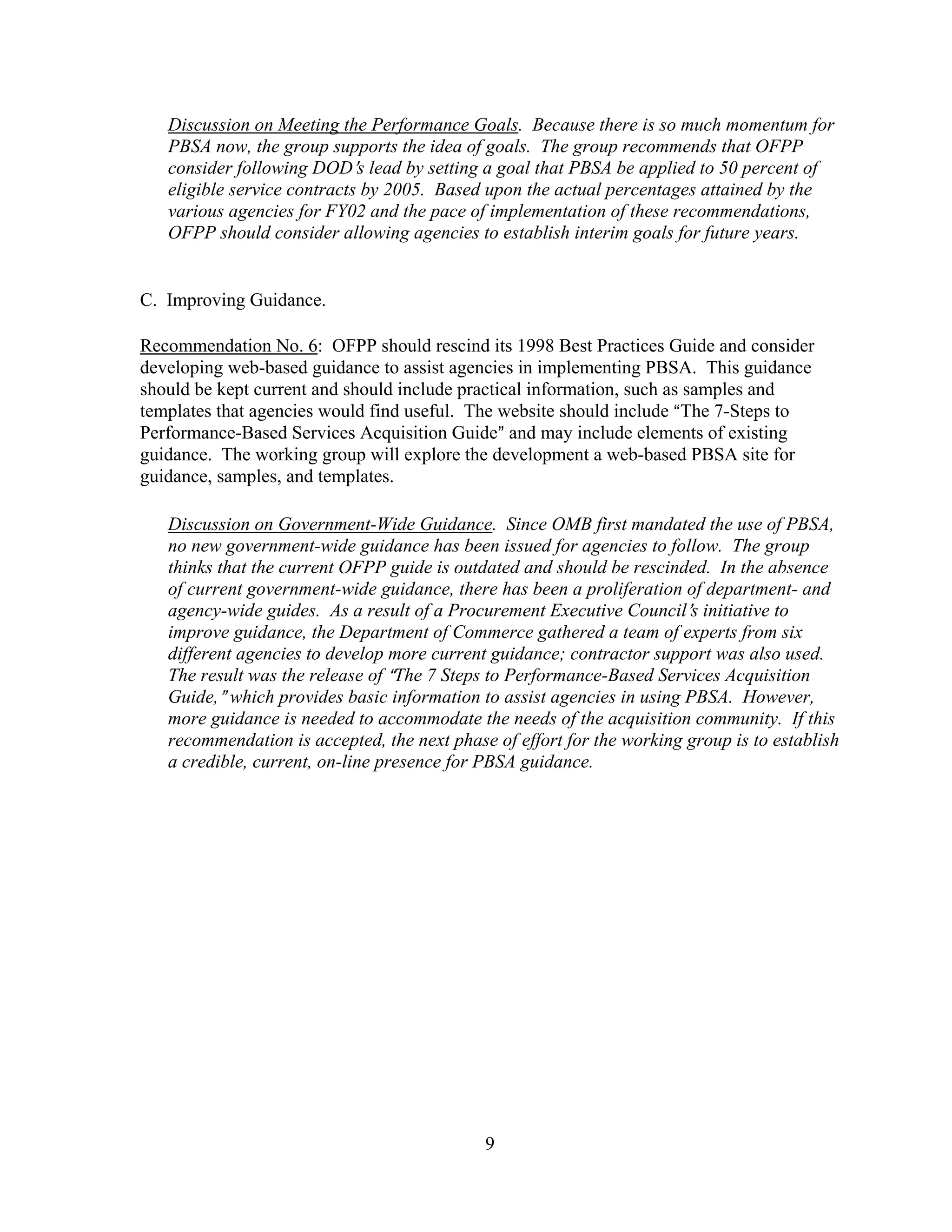 7 Steps to Performance-based Contracting | PDF