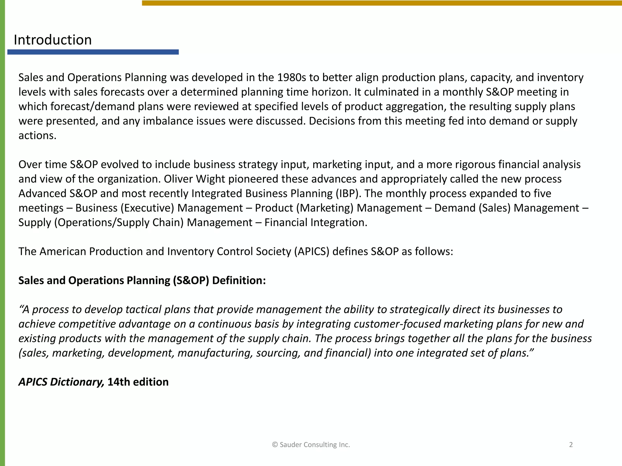 S&OP_IBP_Principles | PPT