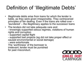 illigitimate debt | PPT