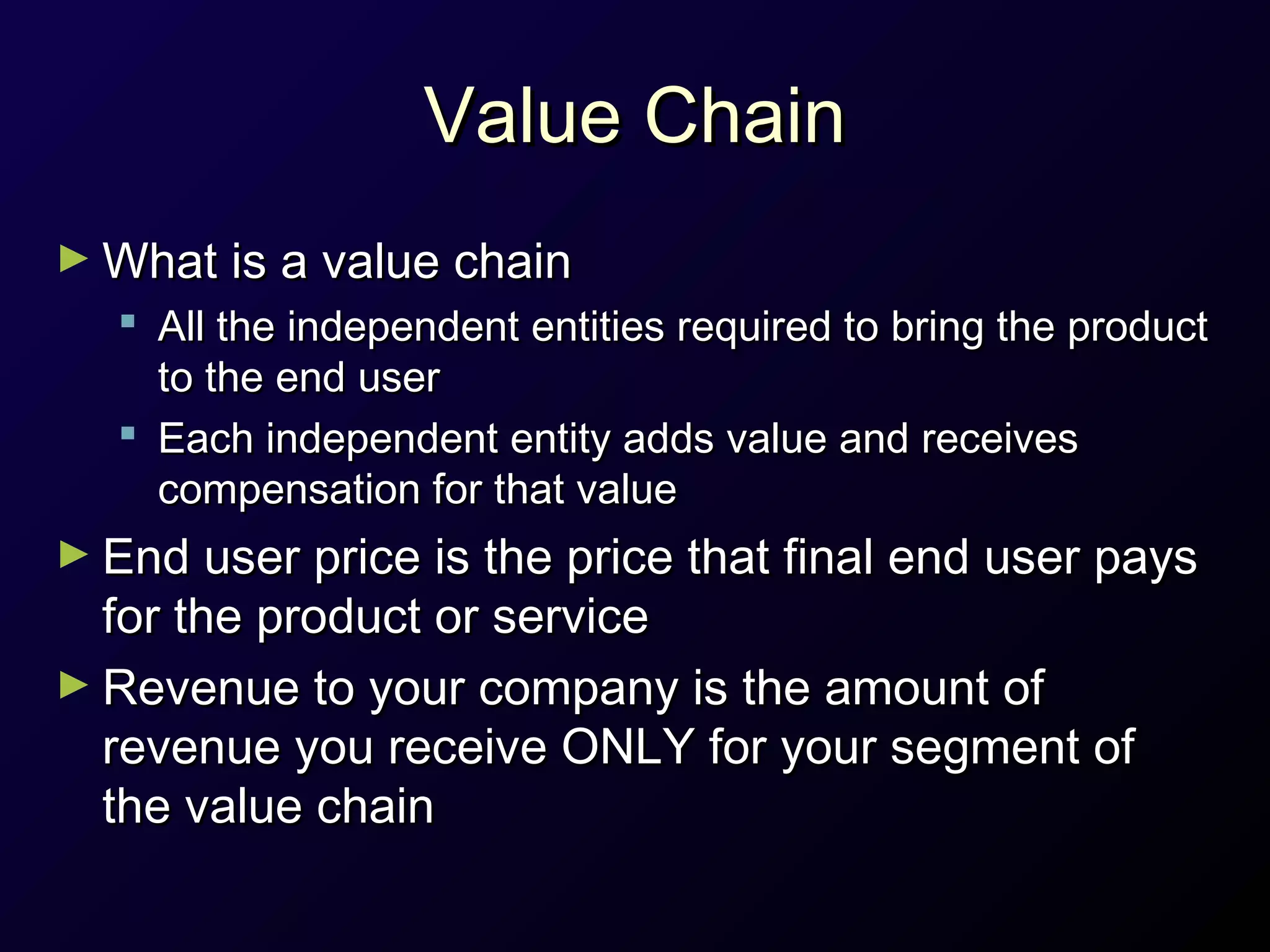 070801 value chain and sales model | PPT