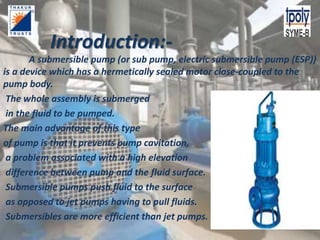 submersible pumps | PPTX | Scuba Diving | Extreme Sports