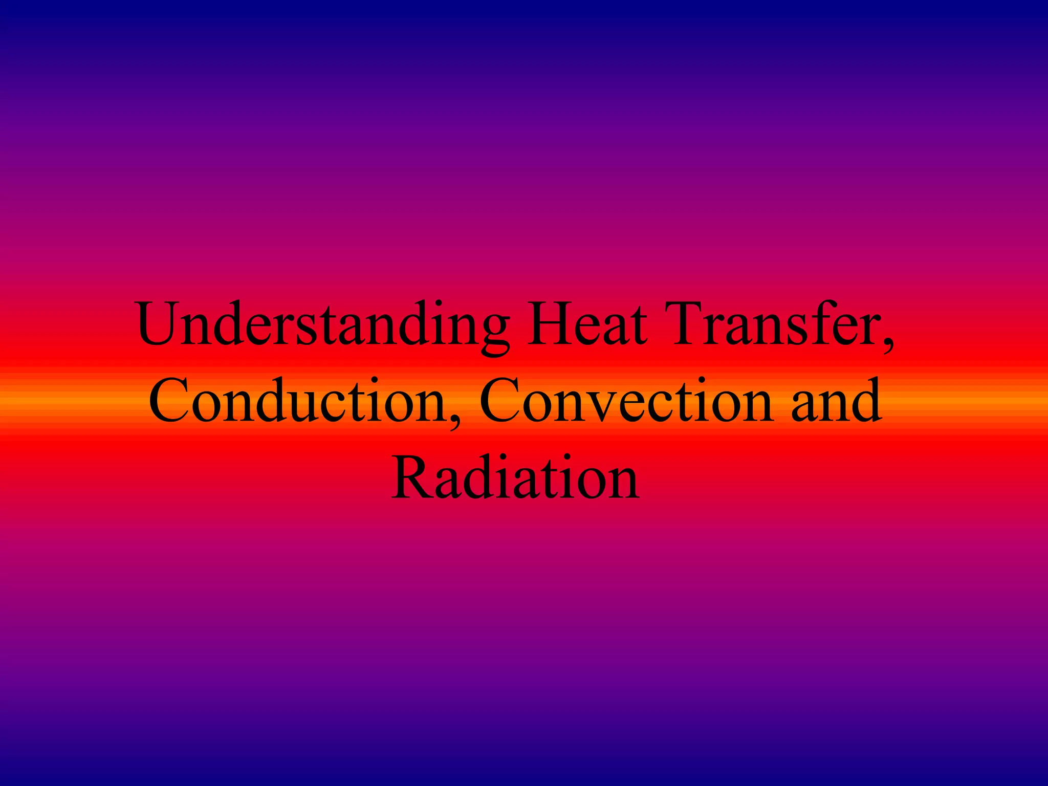 0708 Conduction Convection Radiation Ppt