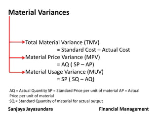 standard costing & variances analysis | PPTX | Business Accounting ...