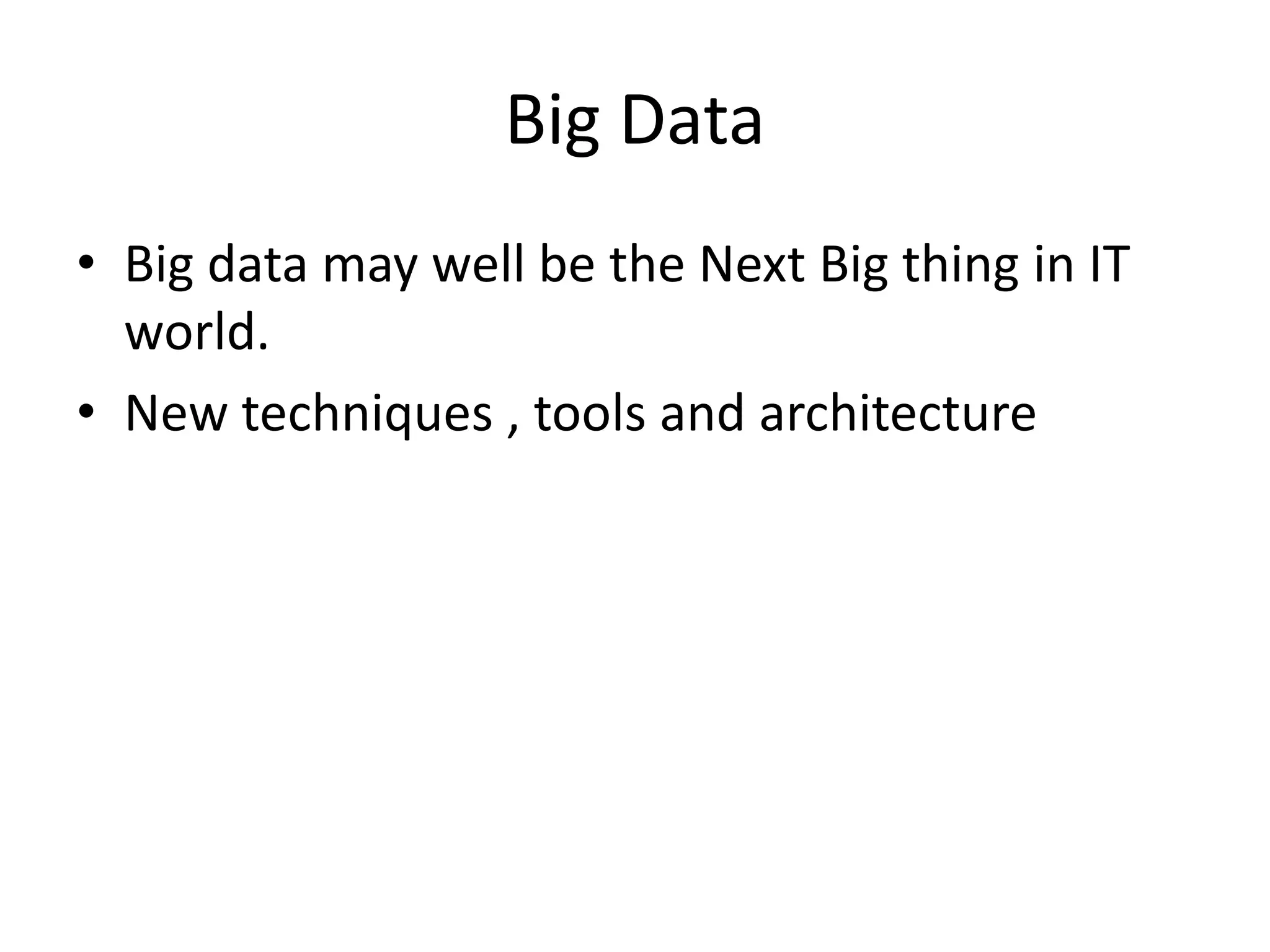 BIg Data Overview | PPT