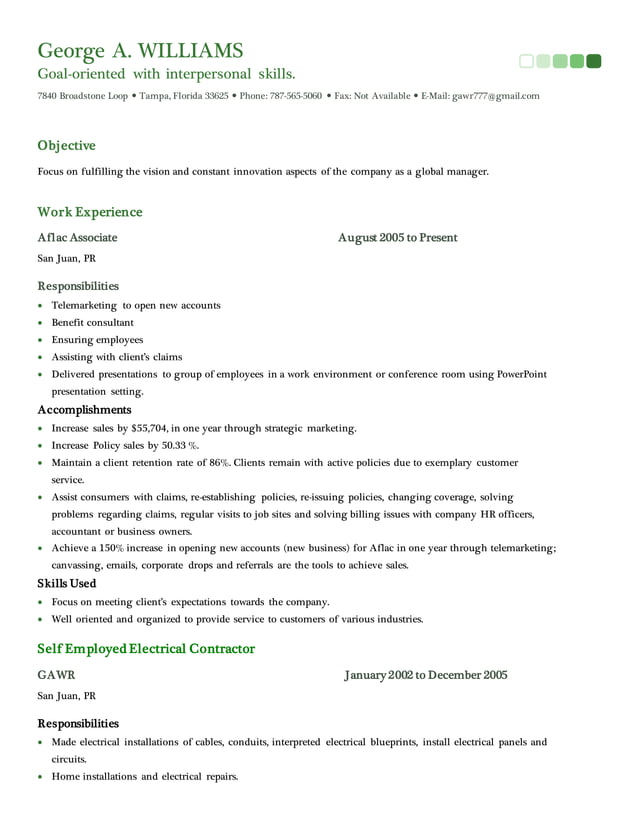George Williams Resume- Block Resume | DOCX