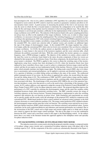 Torque ripples improvement of direct torque controlled five-phase ...