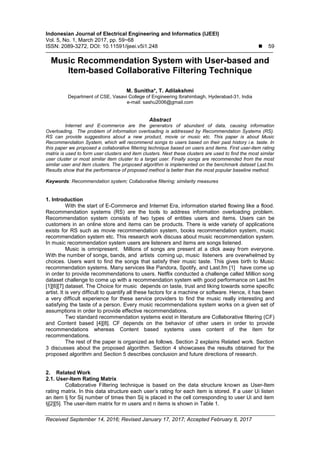 Music Recommendation System with User-based and Item-based ...