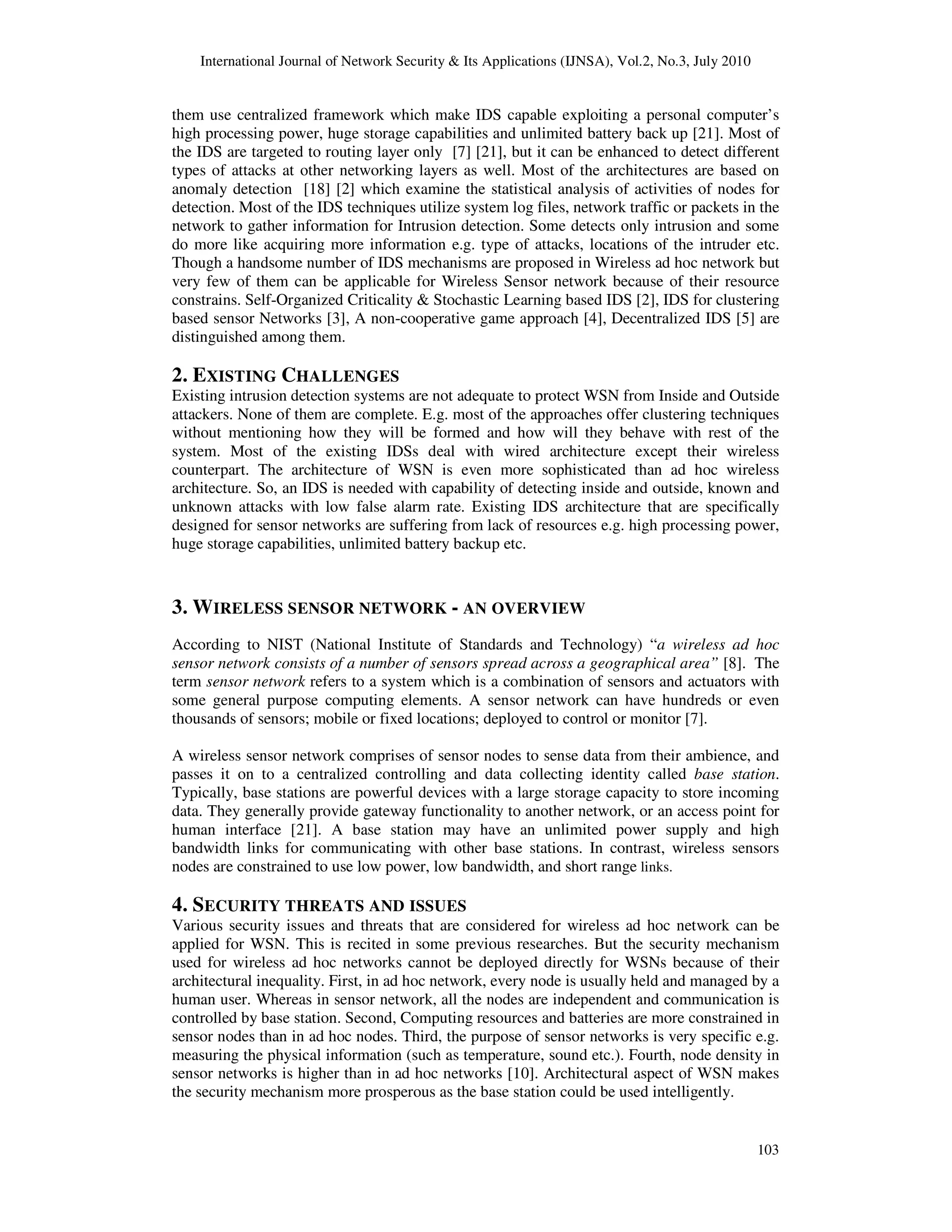 Hierarchical Design Based Intrusion Detection System For Wireless Ad