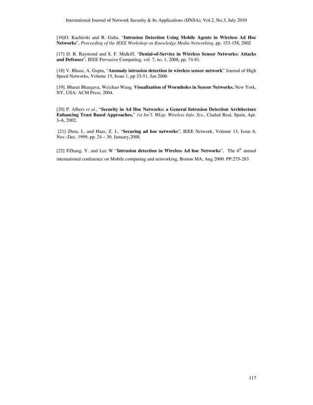 HIERARCHICAL DESIGN BASED INTRUSION DETECTION SYSTEM FOR WIRELESS AD HOC SENSOR NETWORK | PDF