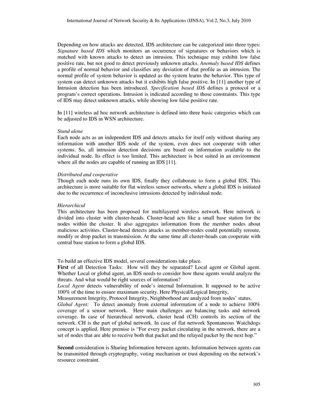 Hierarchical Design Based Intrusion Detection System For Wireless Ad Hoc Sensor Network Pdf