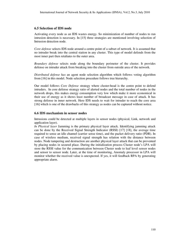 HIERARCHICAL DESIGN BASED INTRUSION DETECTION SYSTEM FOR WIRELESS AD HOC SENSOR NETWORK | PDF