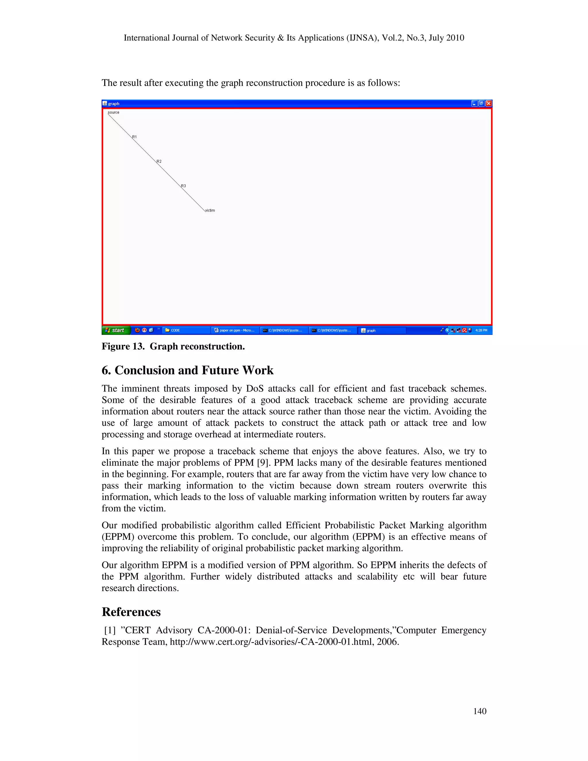 AN EFFICIENT IP TRACEBACK THROUGH PACKET MARKING ALGORITHM | PDF