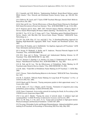 AN EFFICIENT IP TRACEBACK THROUGH PACKET MARKING ALGORITHM | PDF