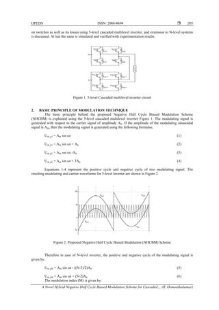 A Novel Hybrid Negative Half Cycle Biased Modulation Scheme for Cascaded Multilevel Inverter ...