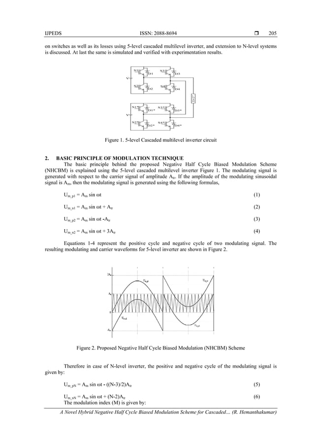 A Novel Hybrid Negative Half Cycle Biased Modulation Scheme for Cascaded Multilevel Inverter ...