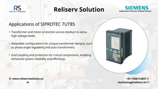 Siemens Siprotec 5 7UT85: The Future of Transformer Differential Protection | PPTX