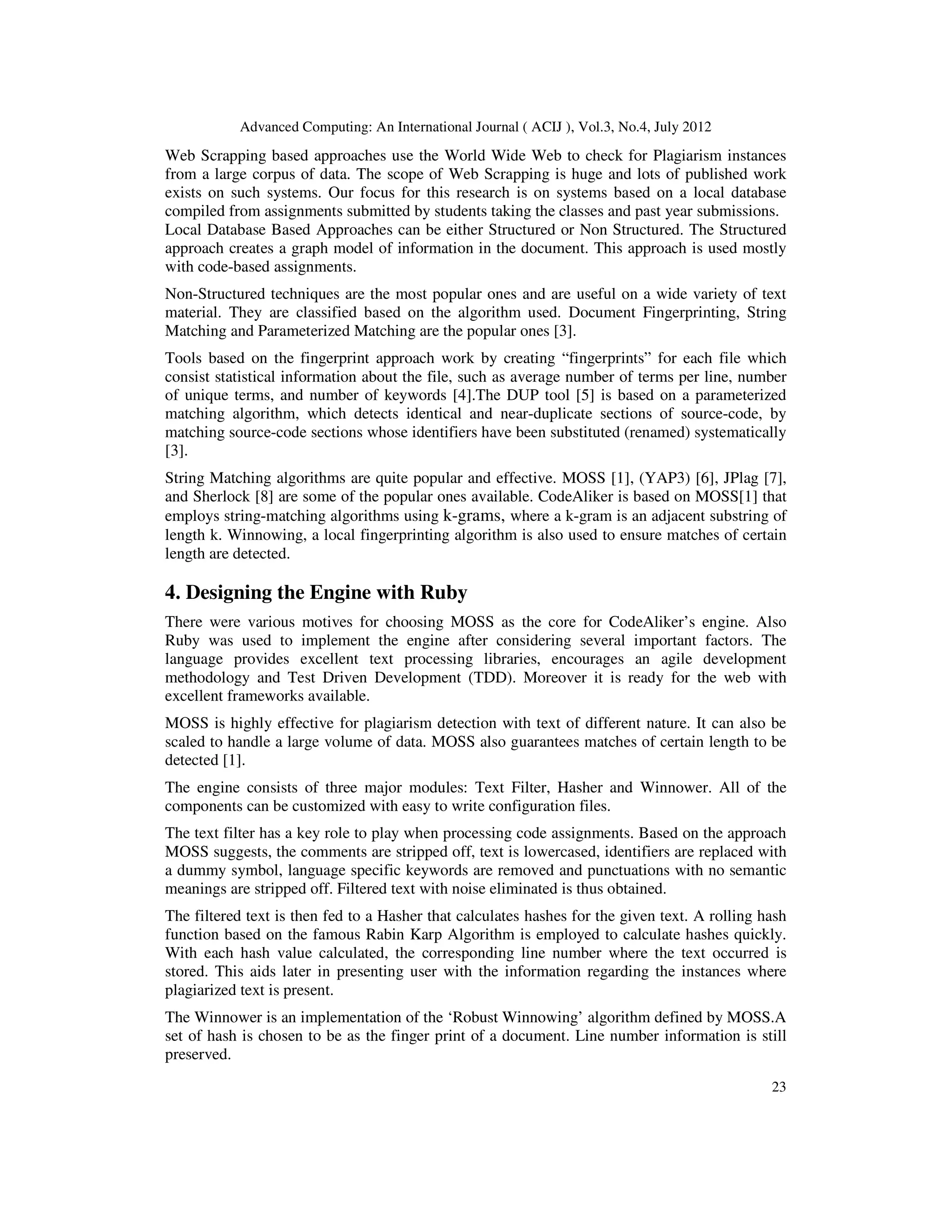 ‘CodeAliker’ - Plagiarism Detection on the Cloud | PDF | Programming Languages | Computing